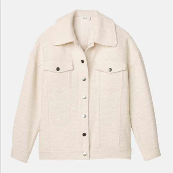 A.L.C. | Jackets & Coats | Alc Benson Wool Blend Jacket In Off White ...